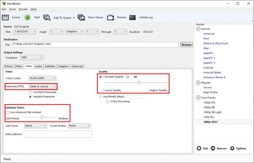 How to Encode HEVC/H.265 with HandBrake?