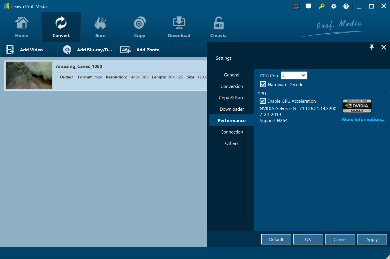 Is CUDA encoding available in HandBrake